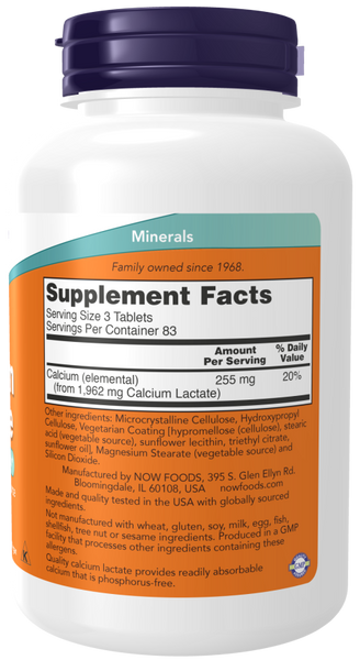 Now Calcium Lactate Tablets 250's | Healthcart | Kenya