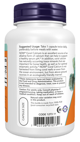 Now Coral Calcium 1000 mg Capsules – Healthcart